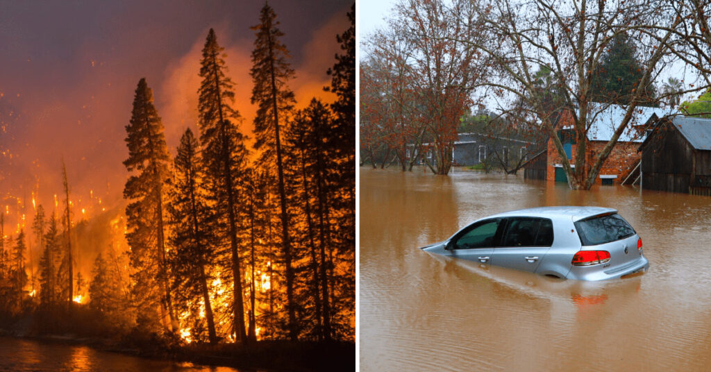 Climate change and natural disasters - Hourglass
